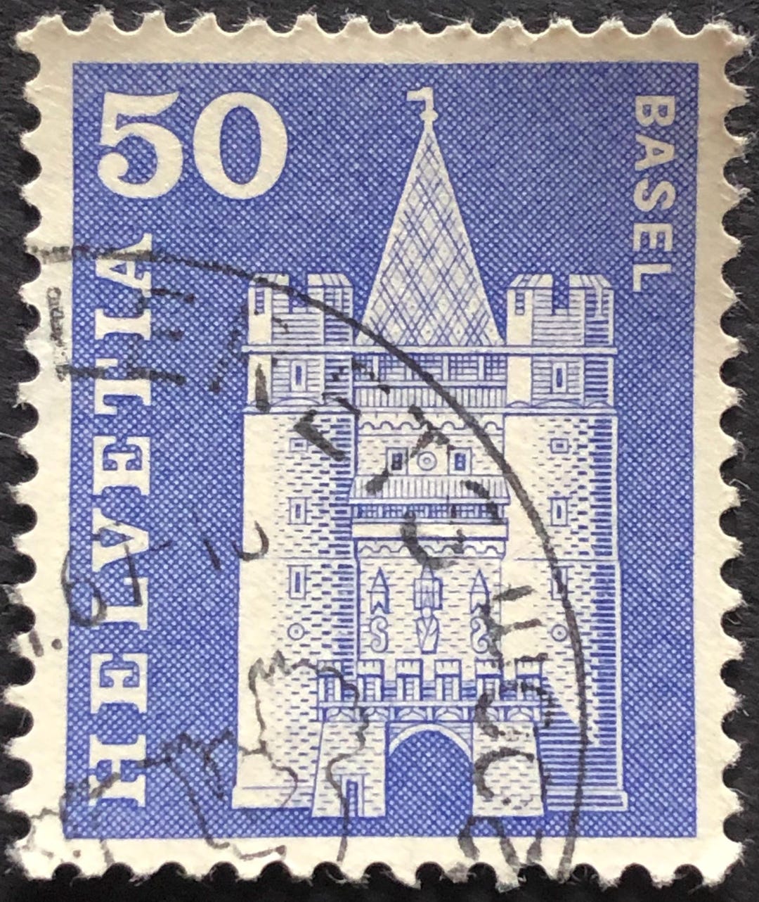 Switzerland Basel 50 Helvetia Stamp, Stamp N1 Acceptable Condition Nice ...