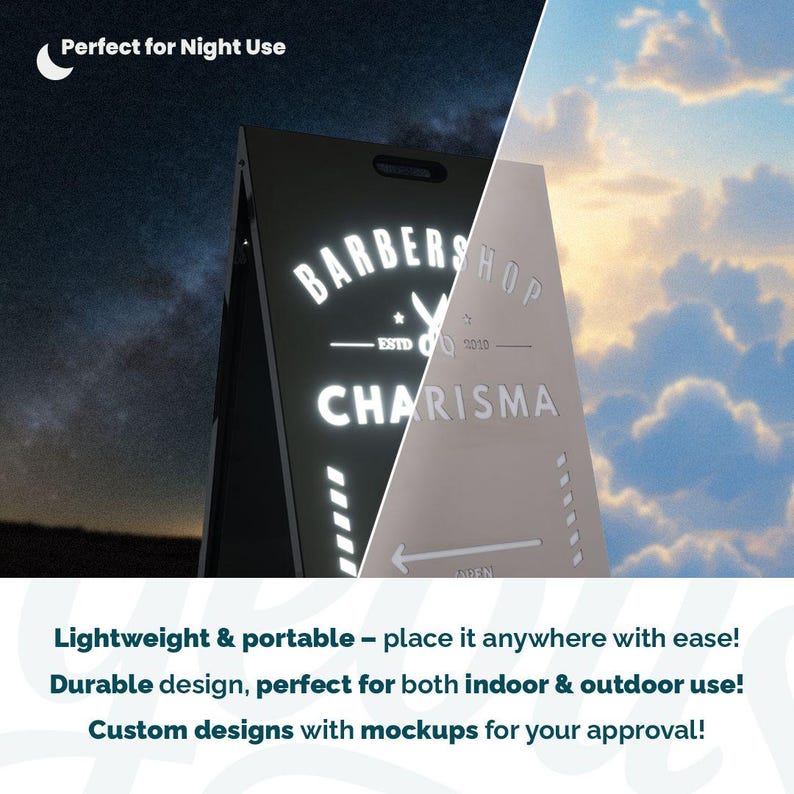 Weatherproof Metal A Frame | Outdoor Sidewalk Board | Custom Double ...