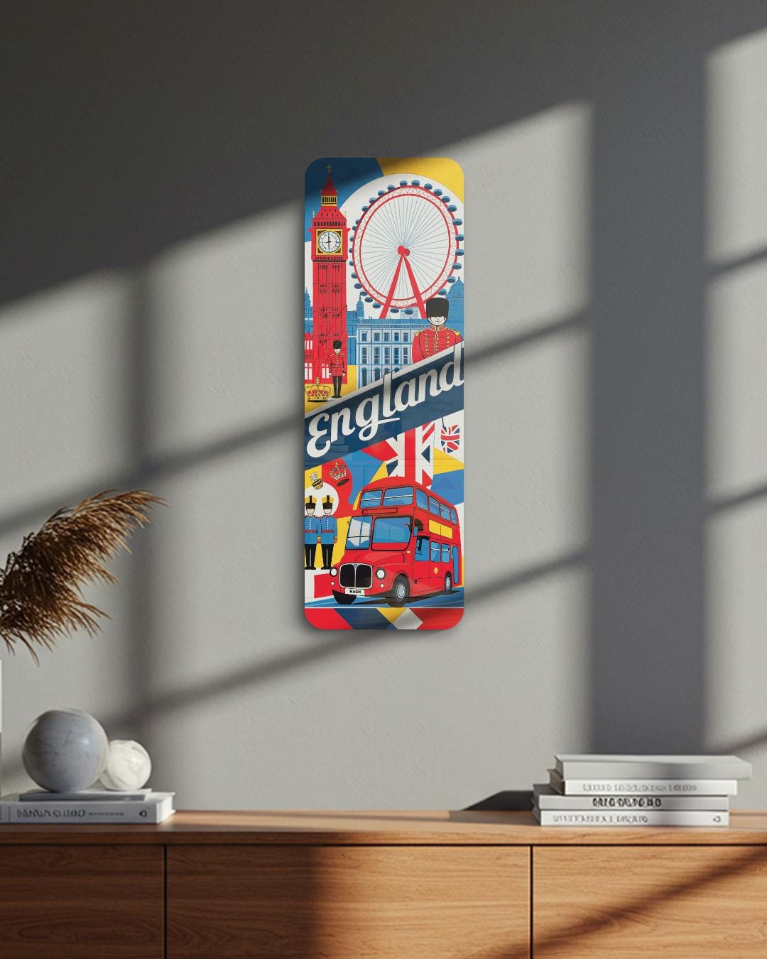 Unique London Wall Decor, England UV Printed Decor, Living Room Wall ...