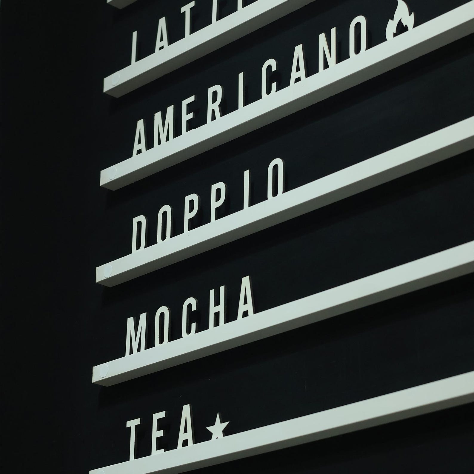 Café Wall Menu Board – Handmade Wooden Rails With Changeable Letters ...