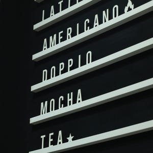 Café Wall Menu Board – Handmade Wooden Rails With Changeable Letters ...