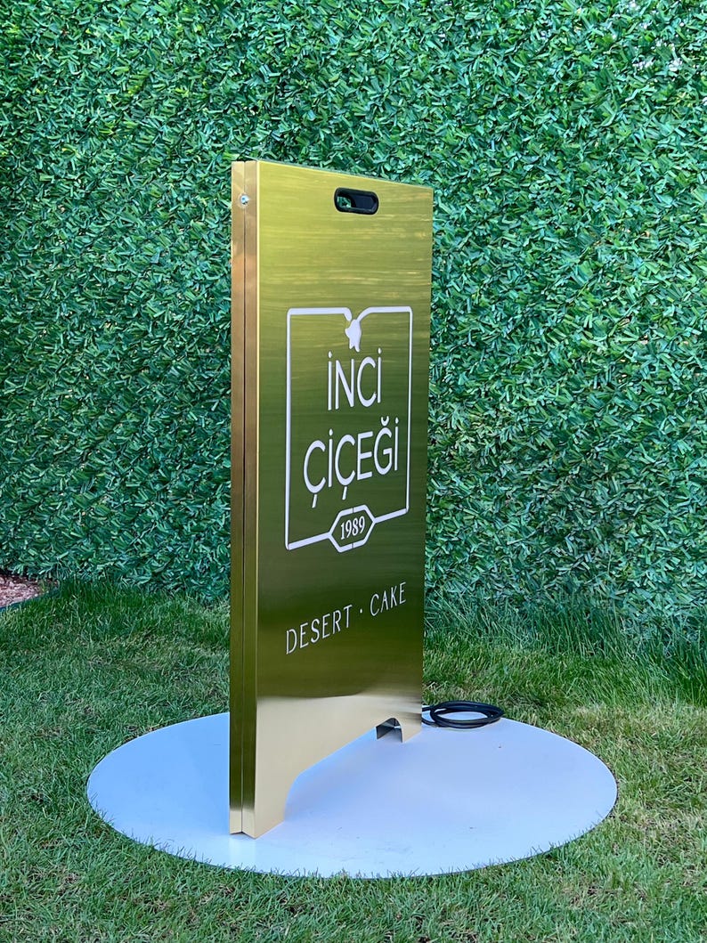 A Frame Sign, Sidewalk Sign, Custom Metal Sign, Pavement Sign, Sign for ...