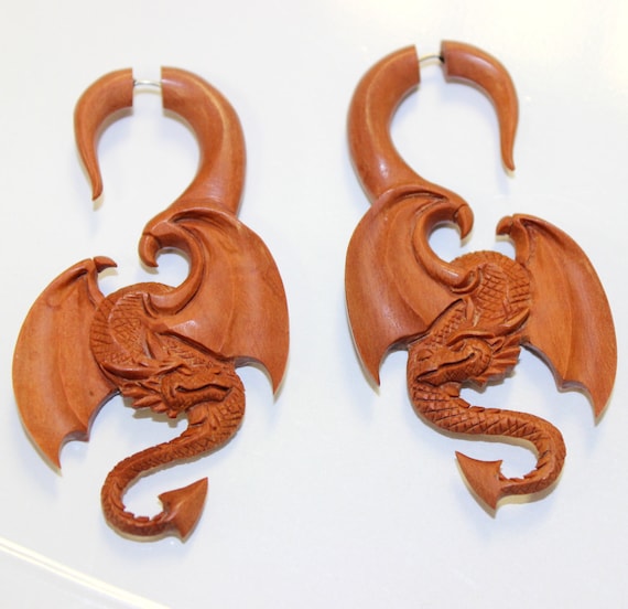 Tribal Style Luck Dragon Inspired Fake Gauge | Etsy