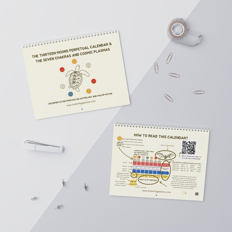 Thirteen Moons Calendar | Wall Calendar | 13 Moons Calendar | Maya ...