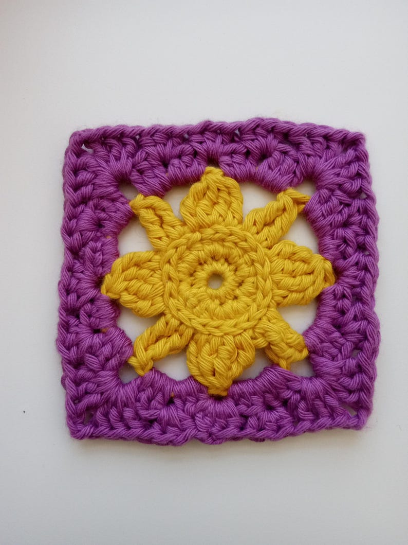 Disney’s Tangled-sun PDF Crochet Granny Square Pattern Beginner ...