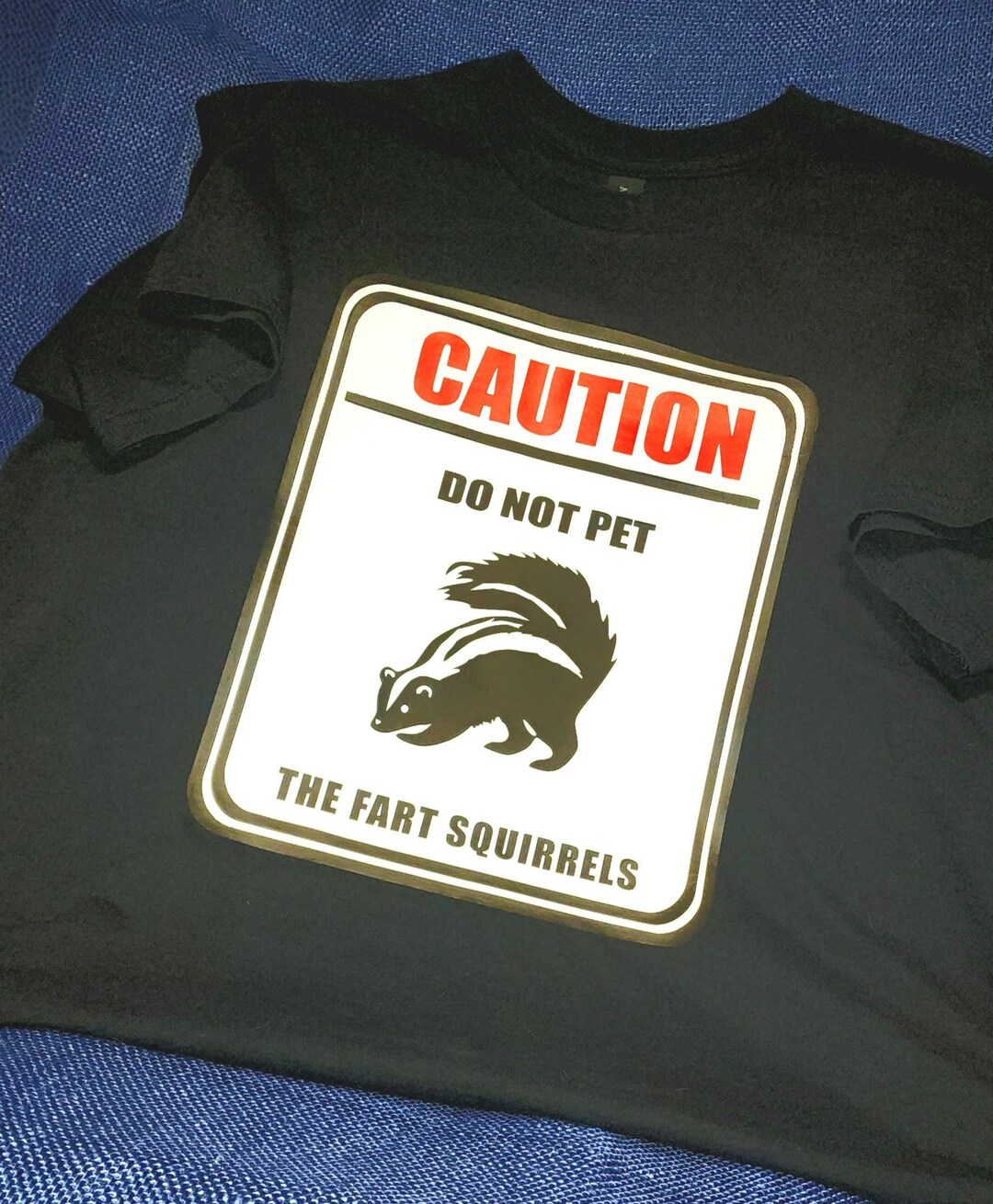 Caution Fart Squirrel Skunk Do Not Pet - Etsy