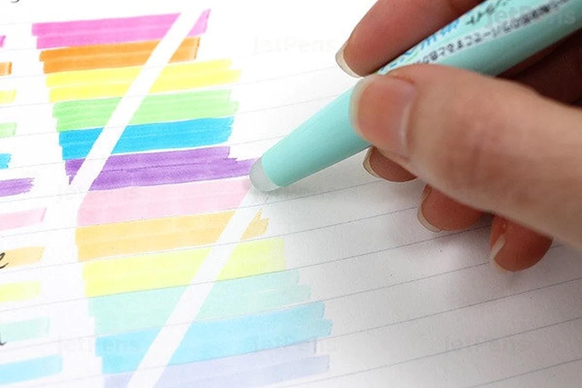 Pilot Frixion Erasable Highlighter Soft Colour Series 6 Colours Set ...
