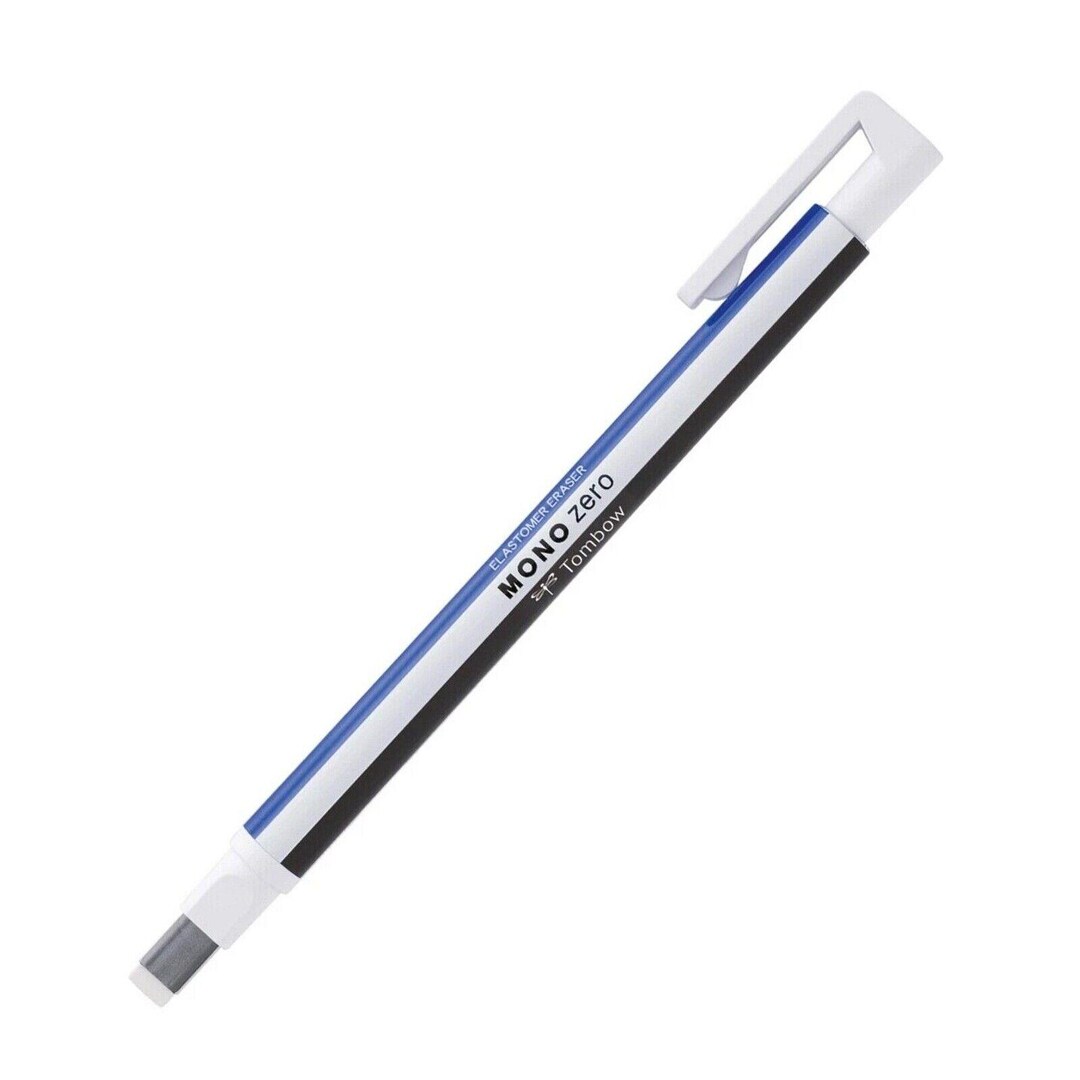 TOMBOW MONO Zero Precision Rectangle Tip Elastomer Eraser 2.5mm Striped ...