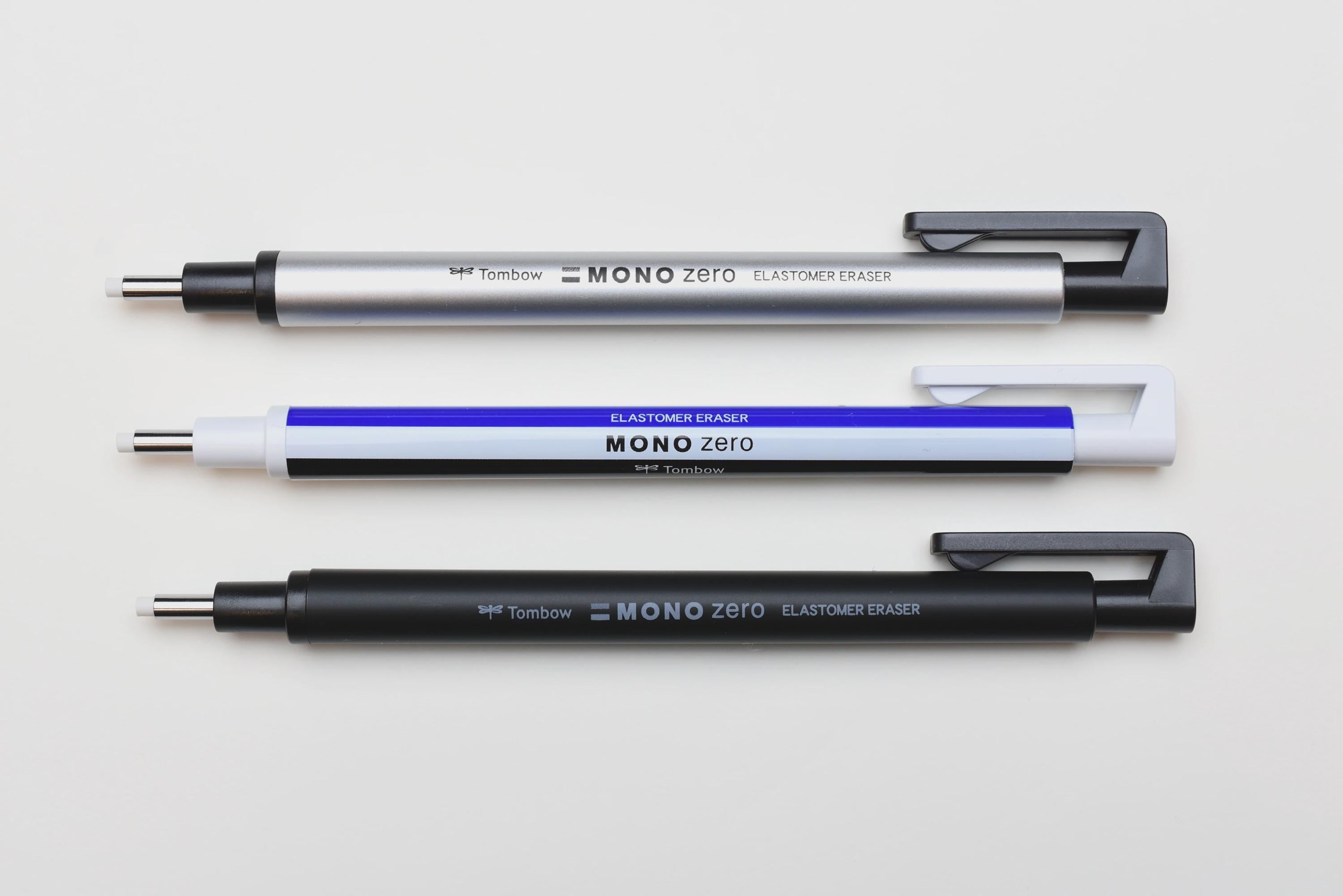TOMBOW MONO Zero Precision Round Tip Elastomer Eraser 2.3mm Striped ...