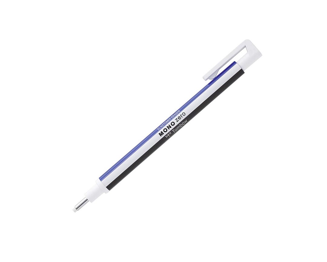 TOMBOW MONO Zero Precision Round Tip Elastomer Eraser 2.5mm Striped ...