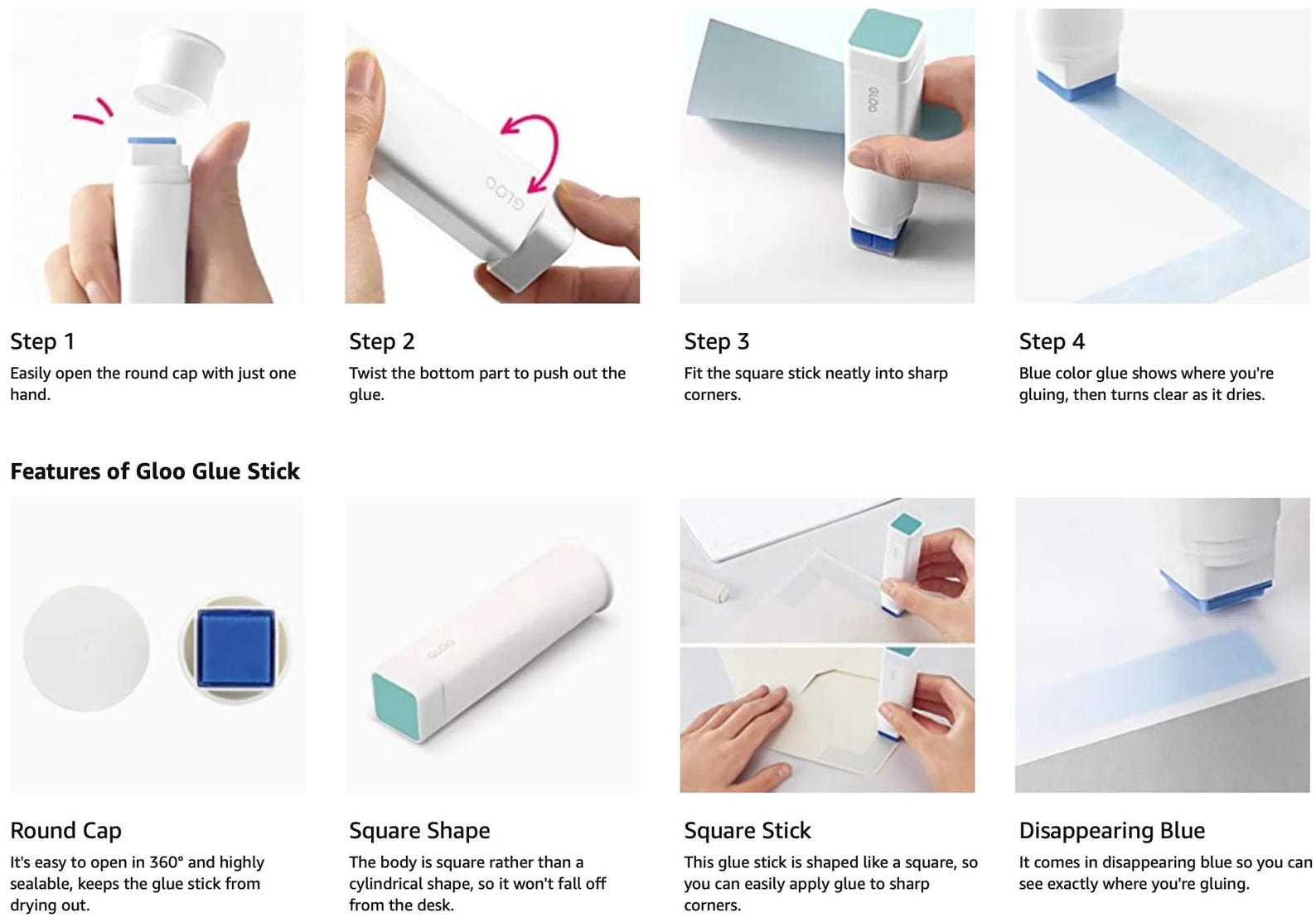 KOKUYO GLOO Glue Stick Disappearing Blue - Back to School Arts Office ...