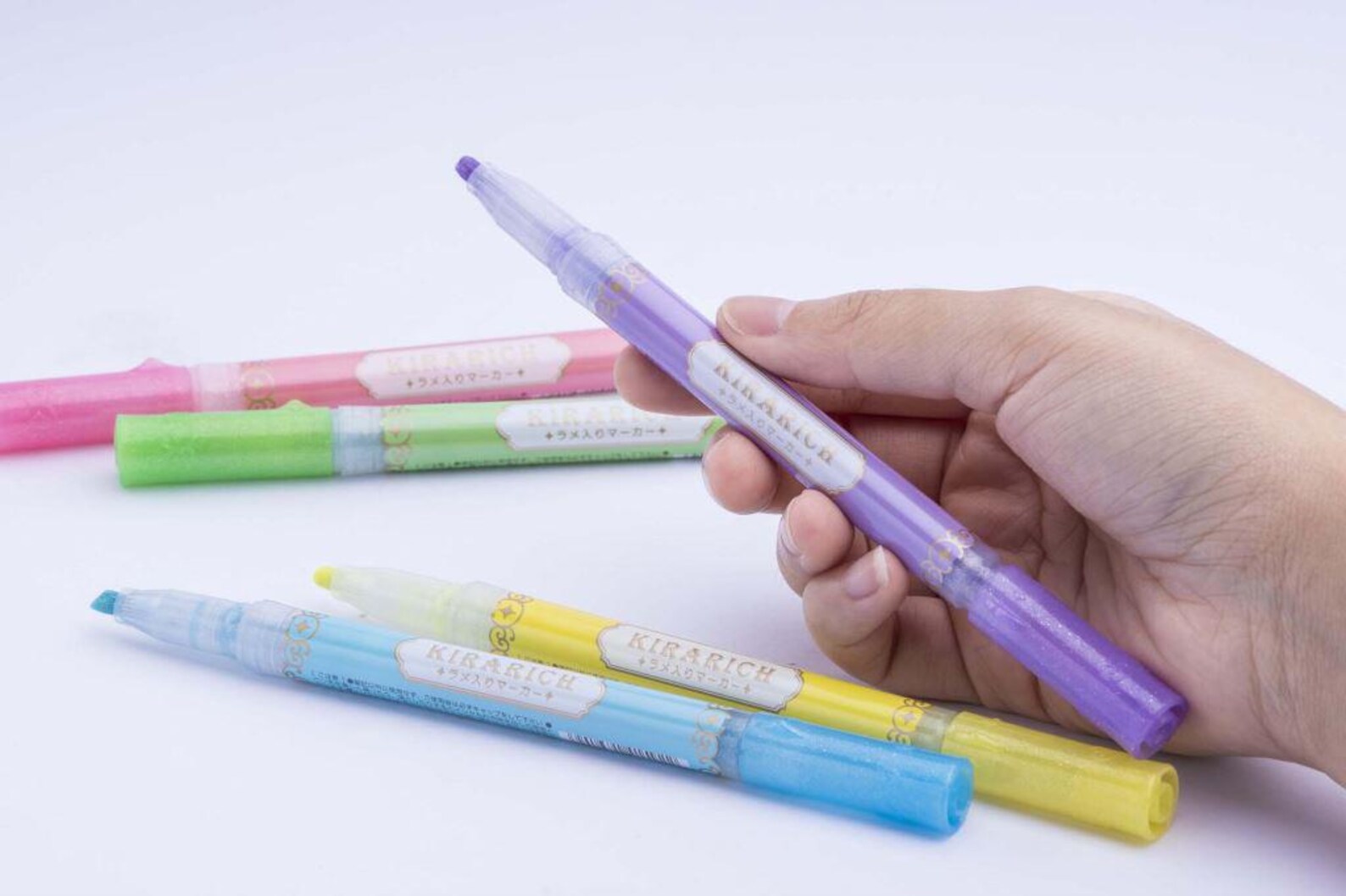 Zebra Kirarich Glitter Highlighter Marker 5-color Set – Sparkling Ink ...