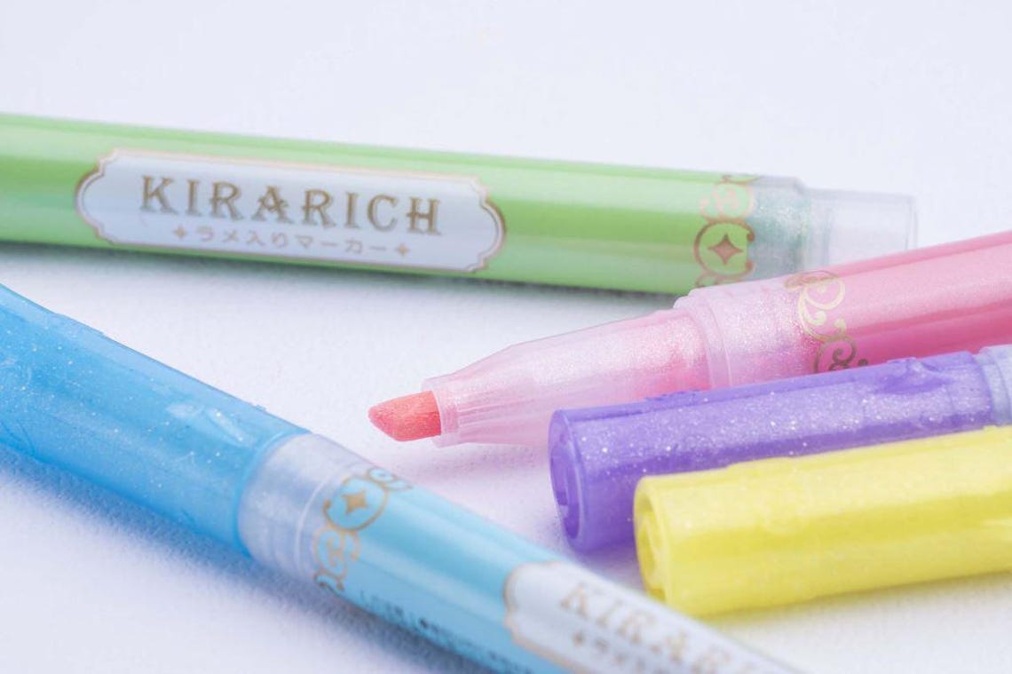 Zebra Kirarich Glitter Highlighter Marker 5-color Set – Sparkling Ink ...