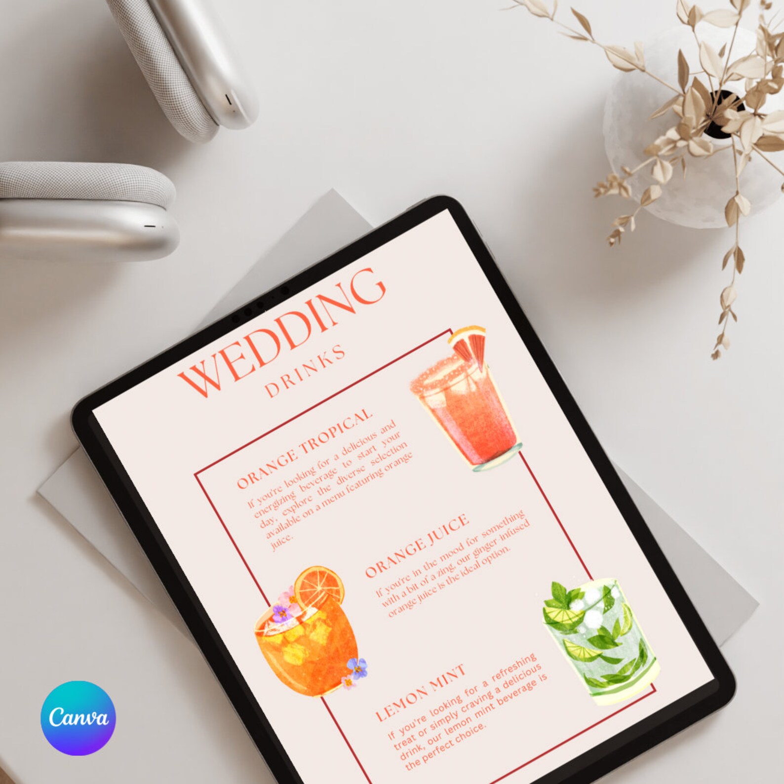 Cocktail Menu Wedding, Minimalist Bar Menu Board, Printable Wedding ...