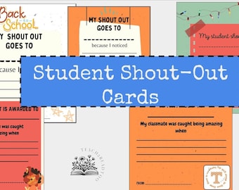 Student Shout Out Forms | Retro Themed - Etsy