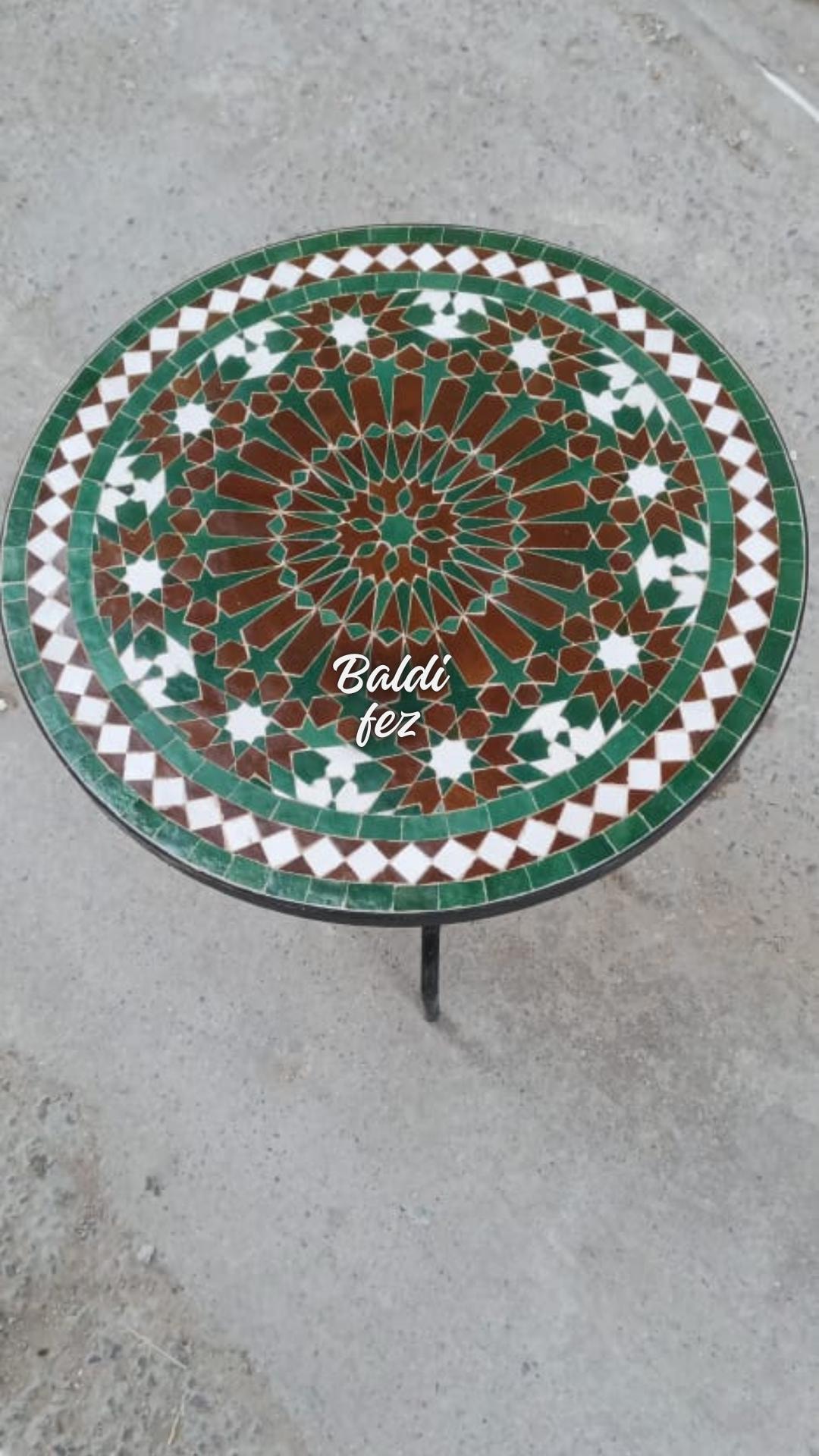 Moroccan Handmade Zellige Table Traditional Pattern Made to Order - Etsy