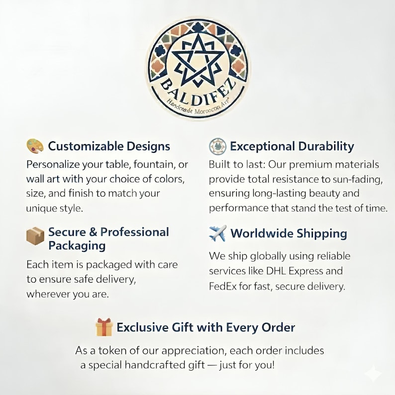 Handmade Moroccan Zellige Wall Art – Geometric Mosaic Tile Panel for ...