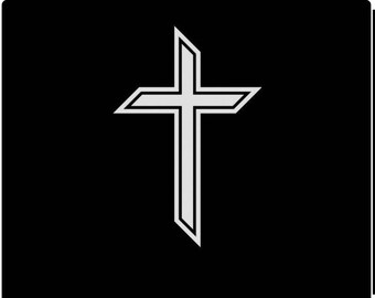 Christian Cross Decal VINYL DECAL Sticker Cross Decal Religious Decal ...