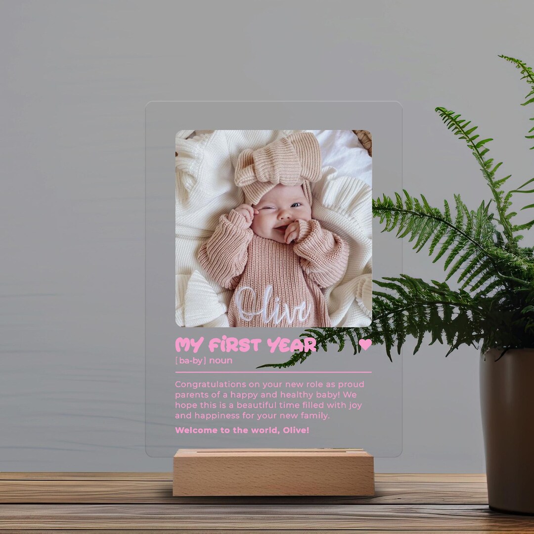 Babys First Year Sign, Baby First Year, 1st Birthday Photo Collage Sign ...