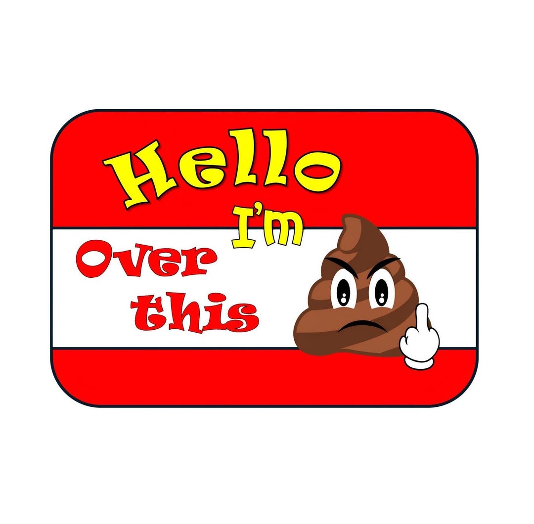 Hello I'm Over This Shit PNG 2 Design Layouts - Etsy