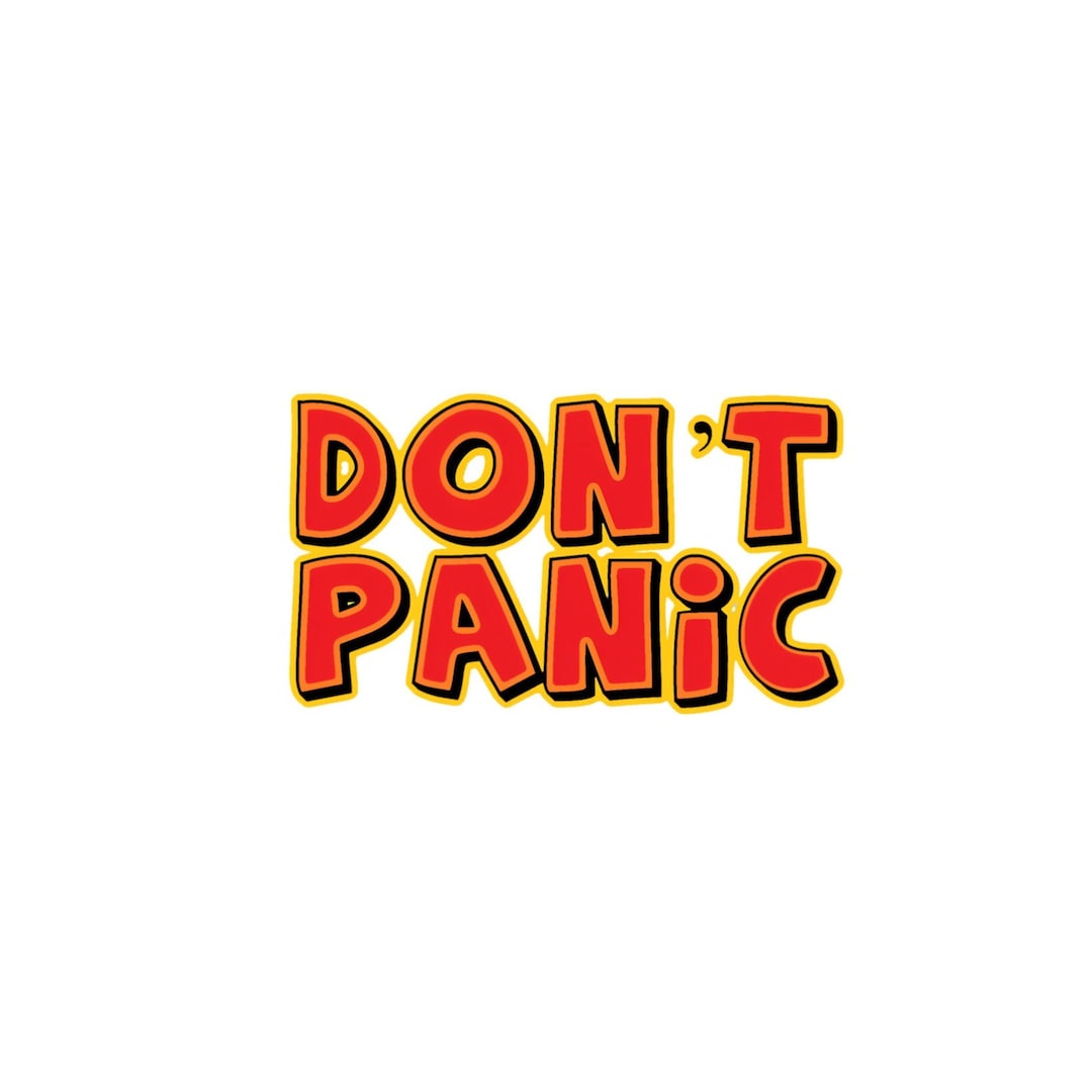 PNG Don't Panic Transparent Background 2 Design Layouts - Etsy