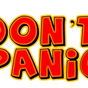 PNG Don't Panic Transparent Background 2 Design Layouts - Etsy
