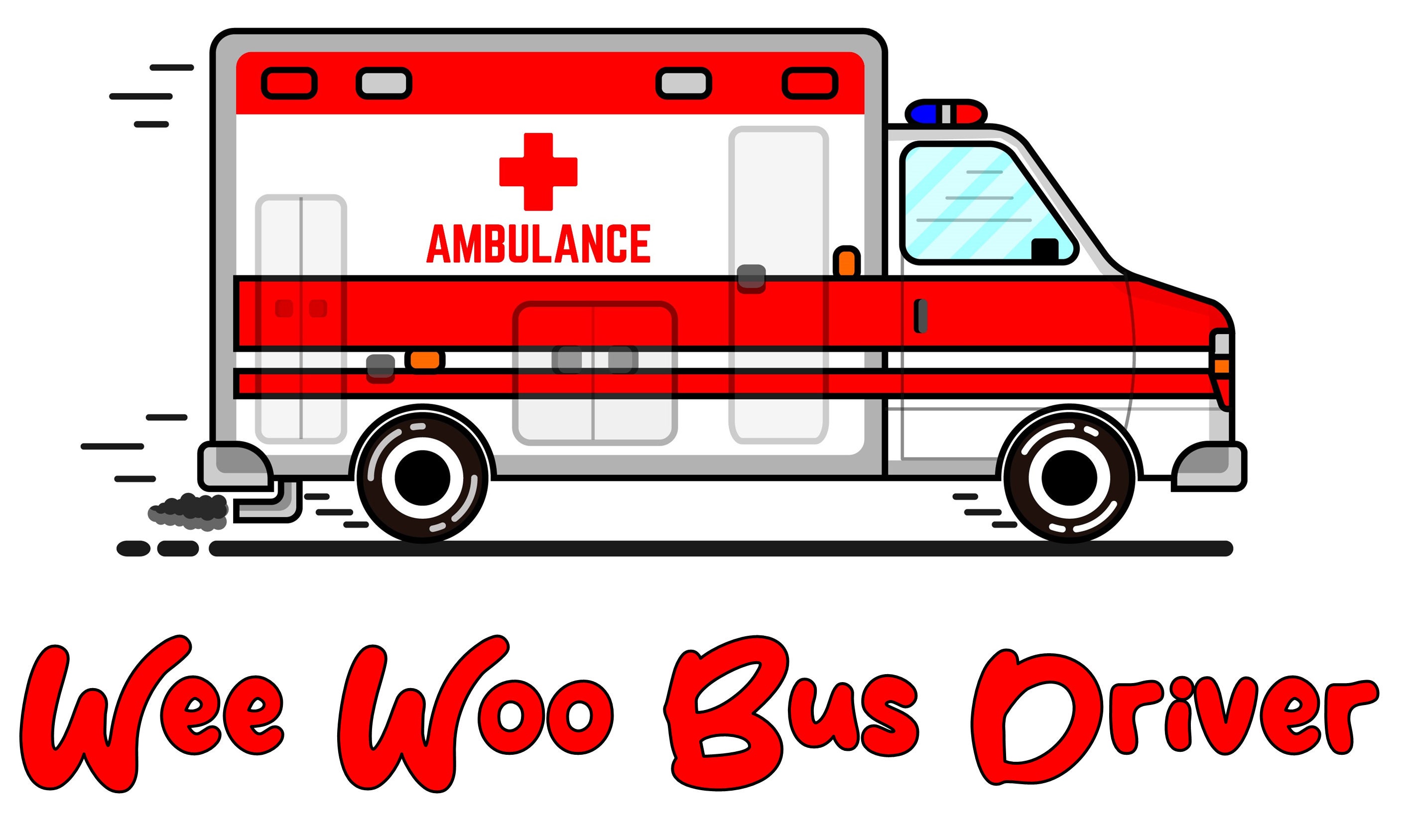 Wee Woo Bus Driver - PNG - Transparent Background - 3 Different Layouts ...