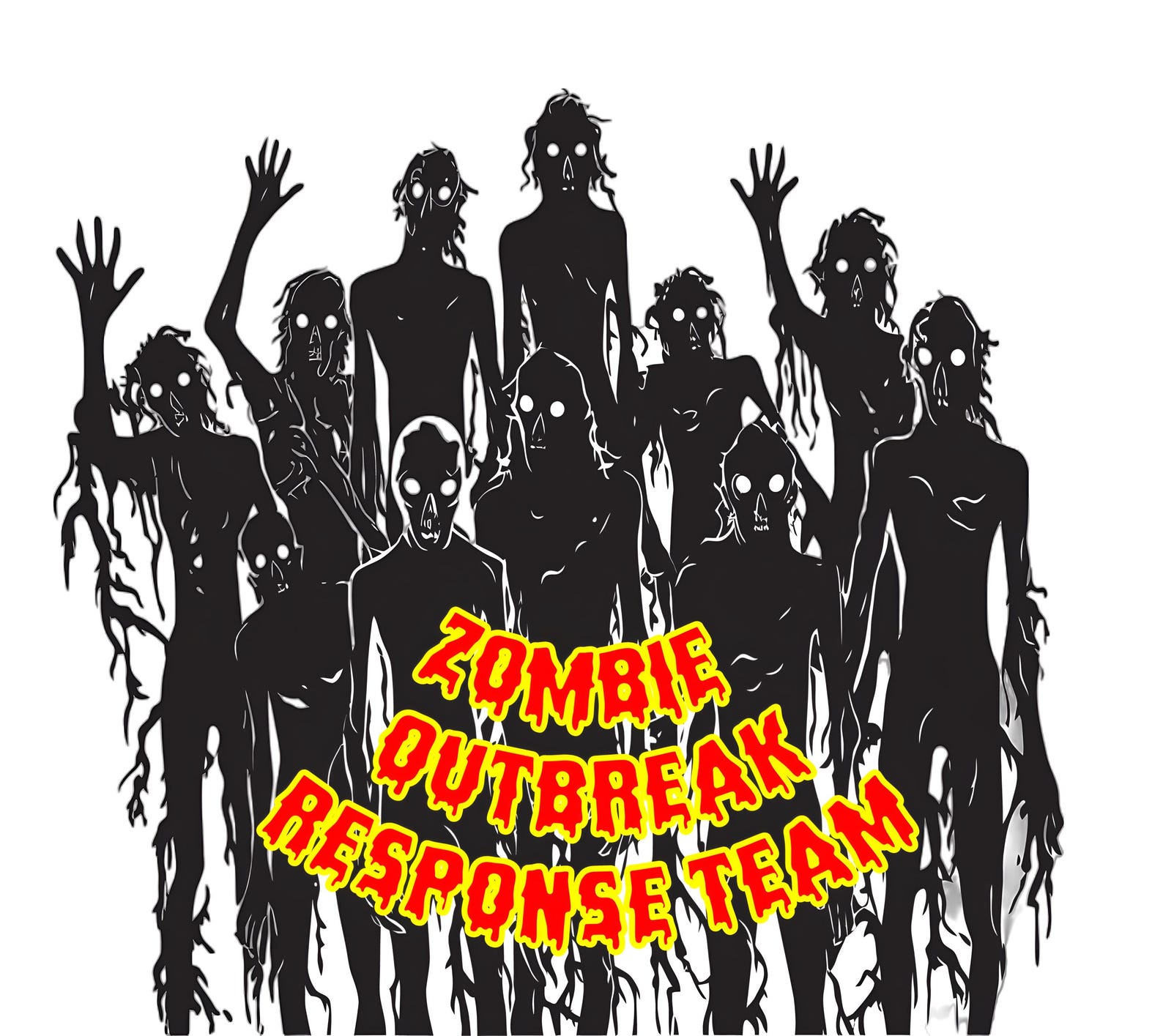 Zombie Outbreak Response Team - PNG - Transparent Background - 4 Design ...