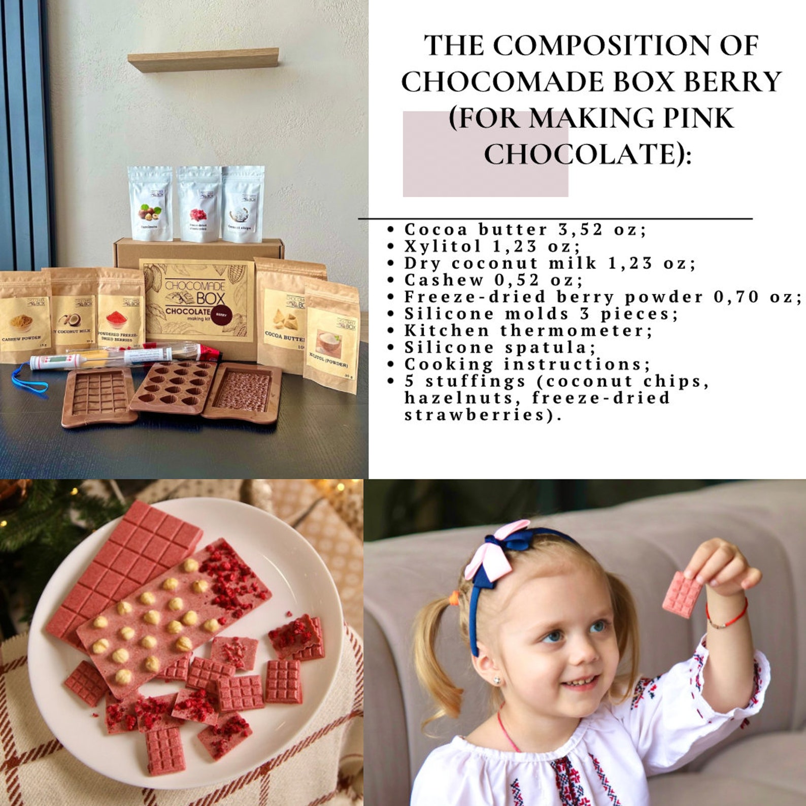 Berry Chocolate Making Set Do It Yourself, DIY Chocolate Bar Kit ...