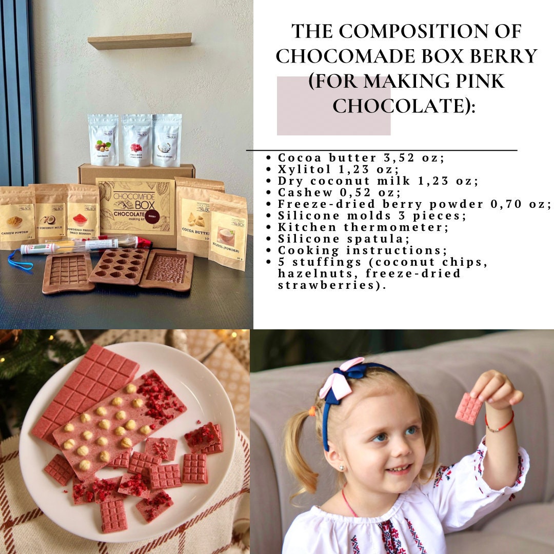 Berry Chocolate Making Set Do It Yourself, DIY Chocolate Bar Kit ...