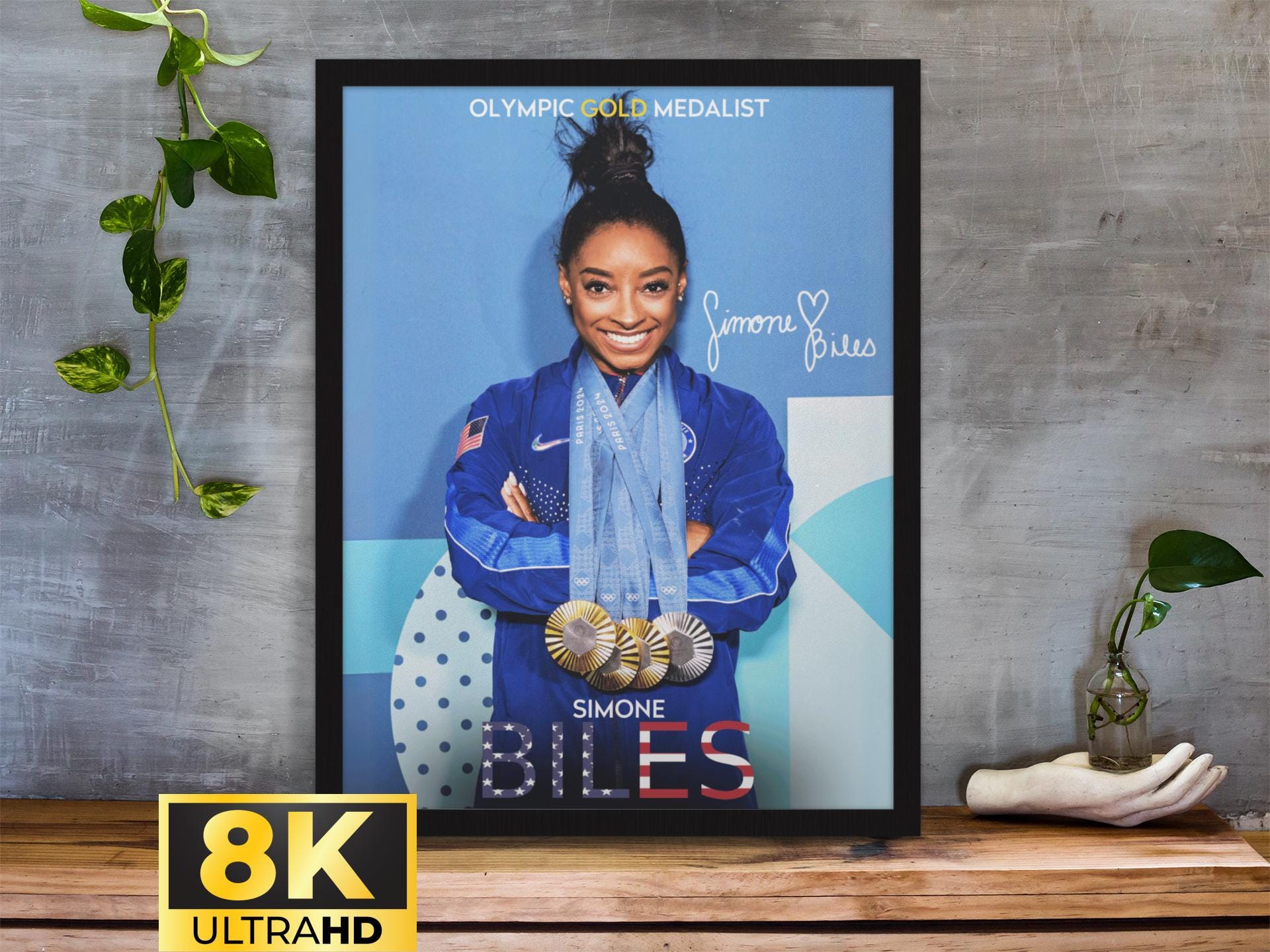 Simone Biles, Poster, USA Poster, Simone Biles Art, 2024 Olympics ...