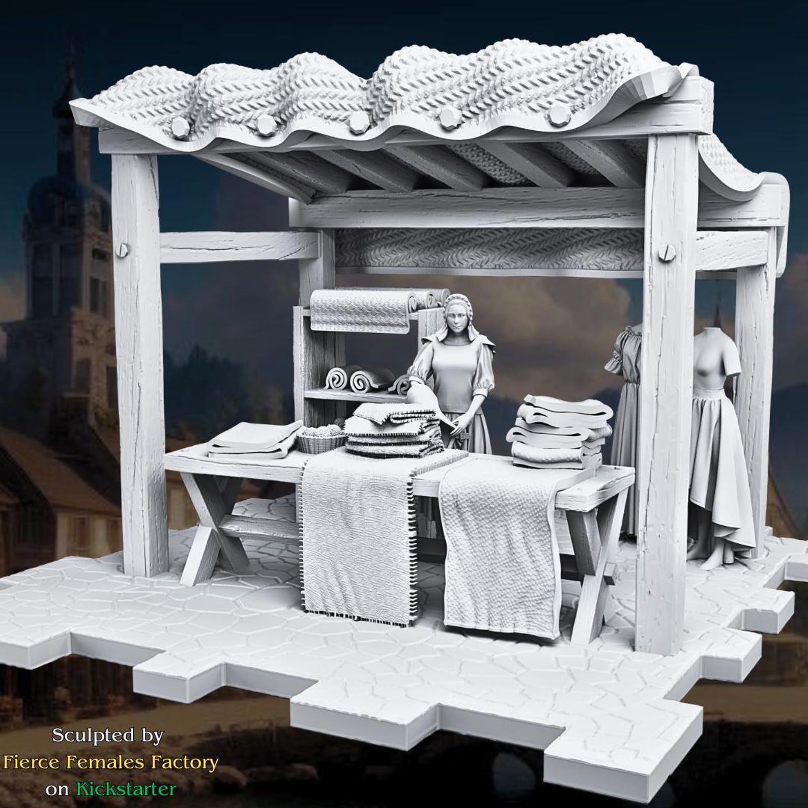 Market Stalls - Butcher - Fabric - Farmer - Produce - Shop- RPG ...