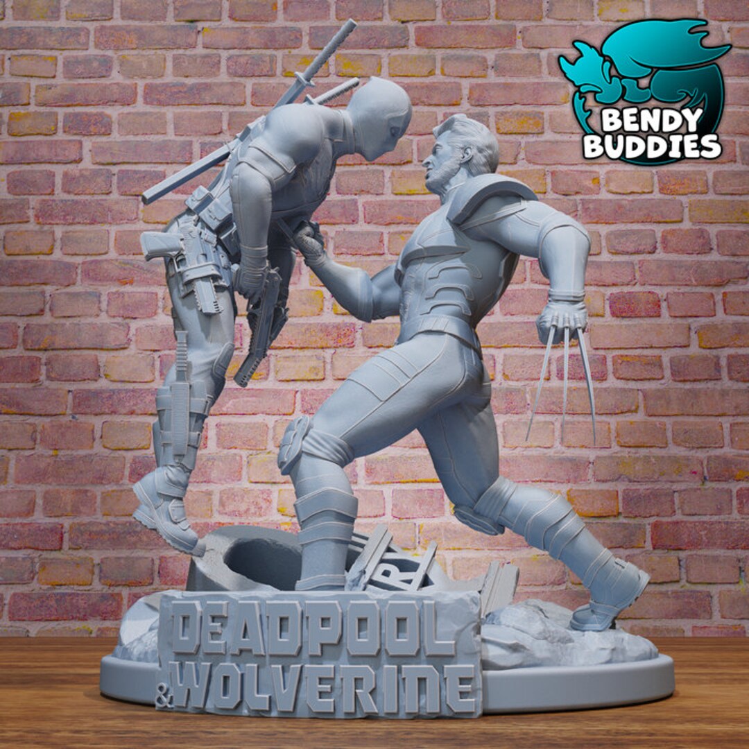 Deadpool Vs Wolverine - Diorama - Superheroes - Antiheros - Fight Scene ...