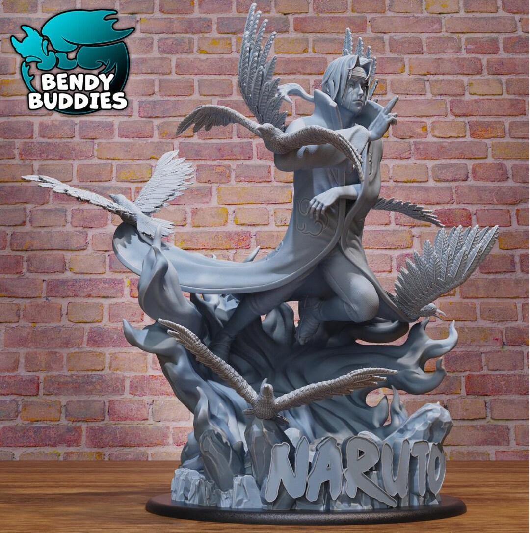 Itachi Uchiha Naruto Ninja Rogue Shinobi Akatsuki Anime Figure Display ...