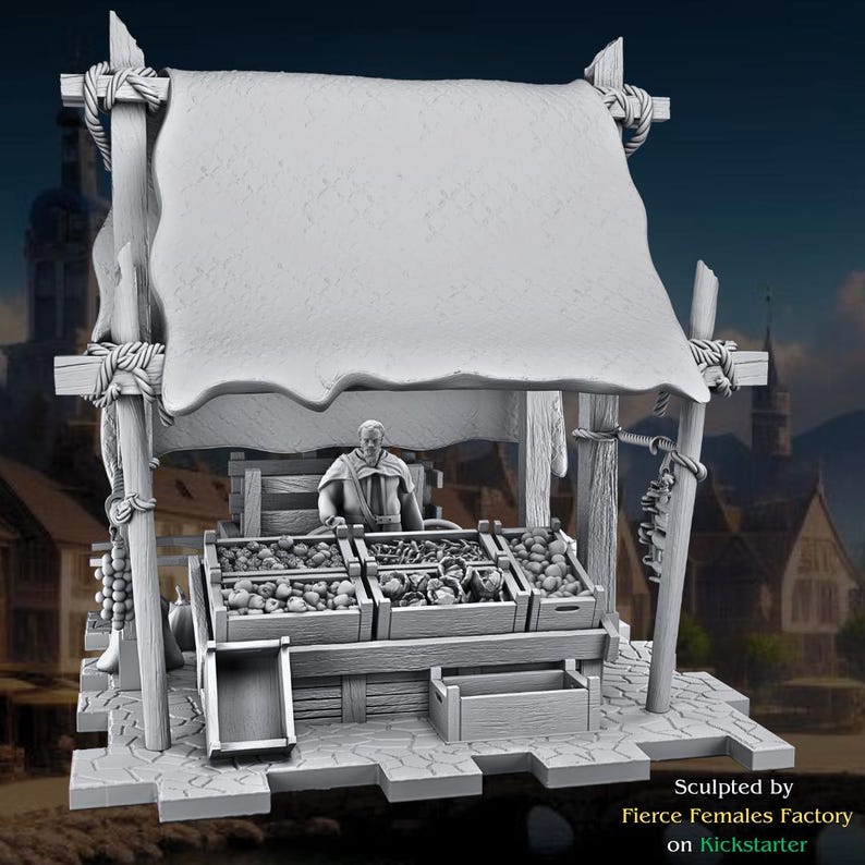 Market Stalls - Butcher - Fabric - Farmer - Produce - Shop- RPG ...