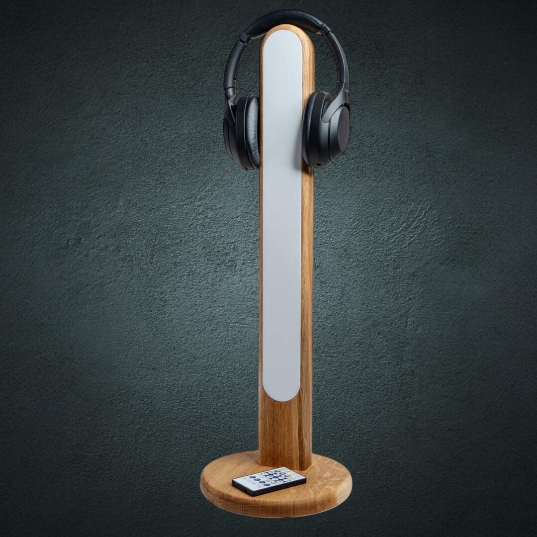 Handcrafted Oak RGB Floor Lamp Color Light Stick Elegant Oak Floor Lamp ...