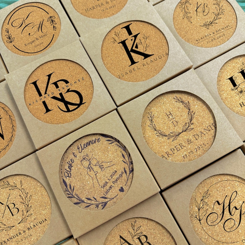 Custom Logo Coaster, Bulk Personalized Cork Coasters, Corporate Gifts ...