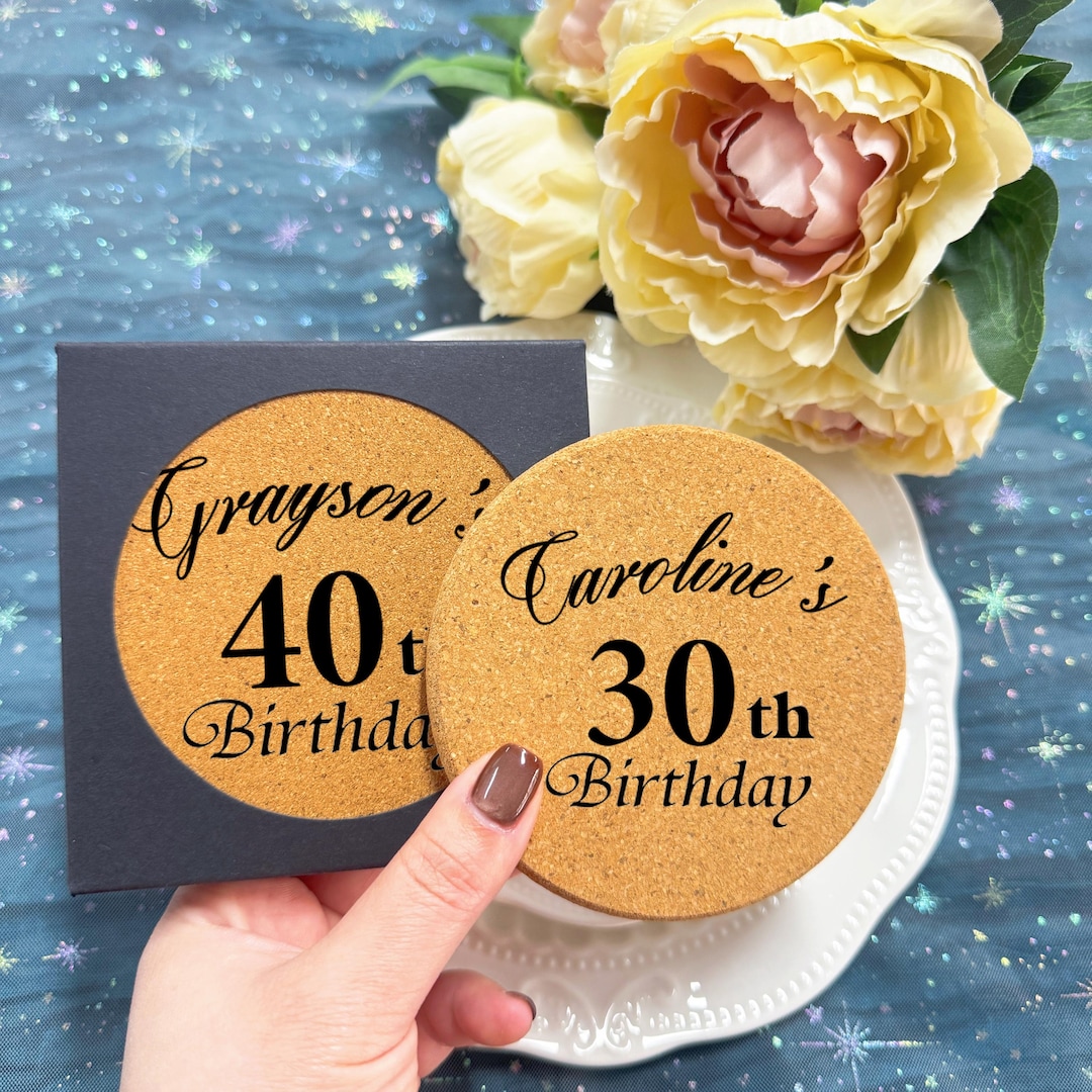 Customized Birthday Coasters,birthday Coaster Favors,birthday Favors ...