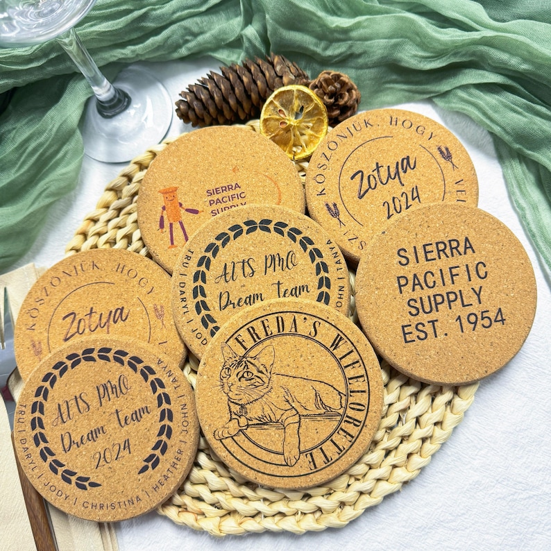 Personalized Logo Coaster Bulk, Corporate Gift, Corporate Party Favors ...