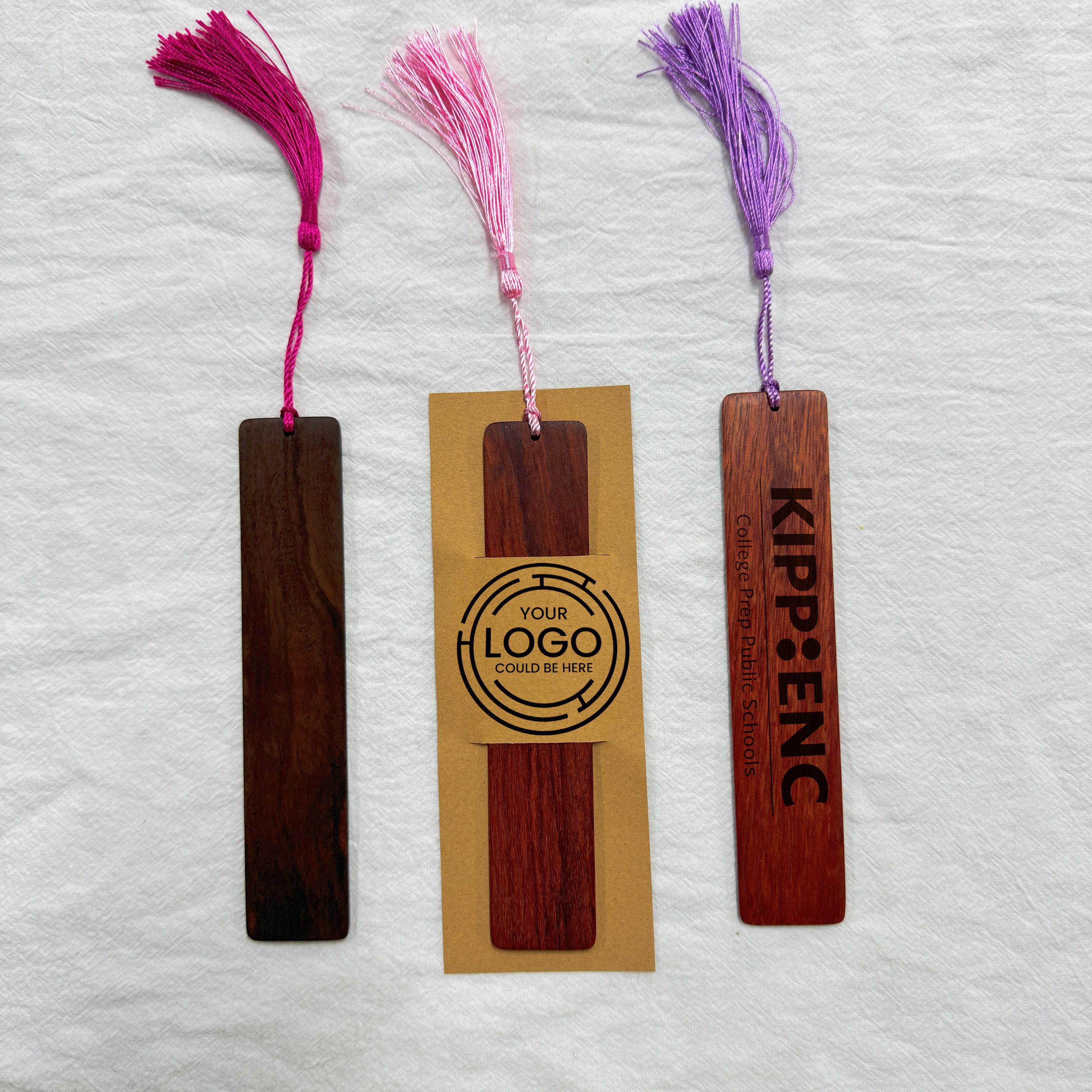 Bulk Custom Wooden Bookmark, Logo Engraved Bookmark Gift, Corporate ...