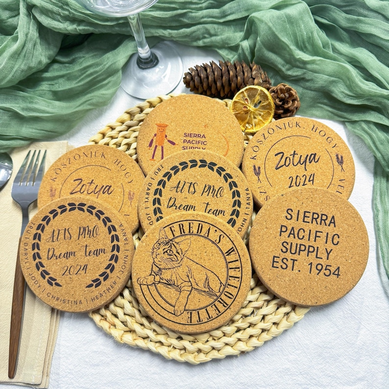 Personalized Logo Coaster Bulk, Corporate Gift, Corporate Party Favors ...