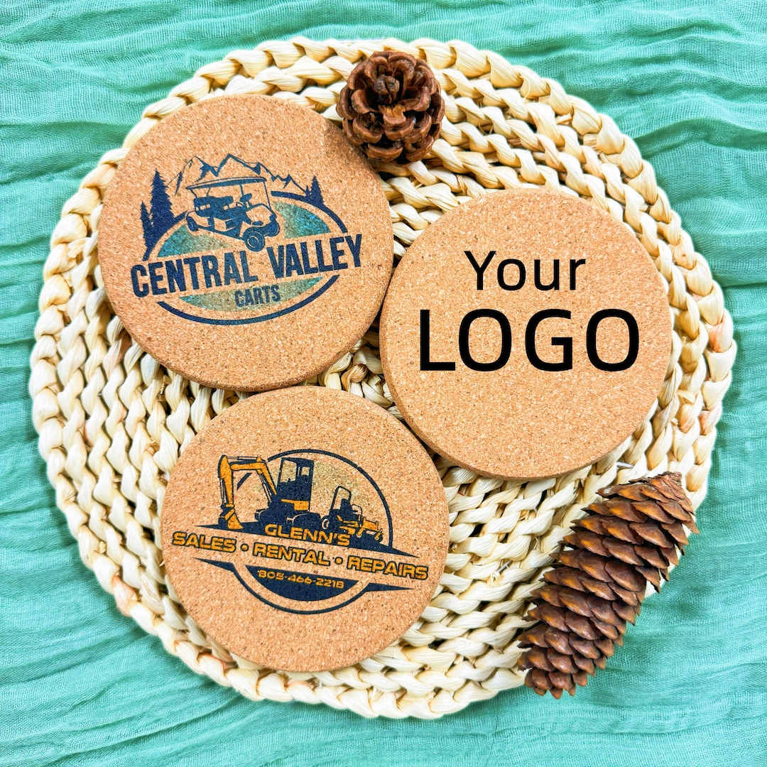 Custom Logo Cork Coaster, Corporate Gifts for Employees in Bulk ...