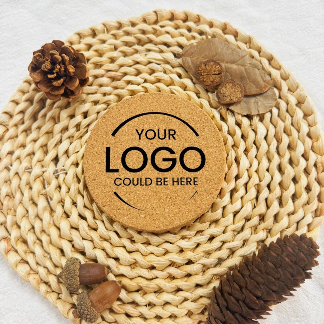 Custom Company Logo Coasters, Corporate Favors, Business Logo Cork ...