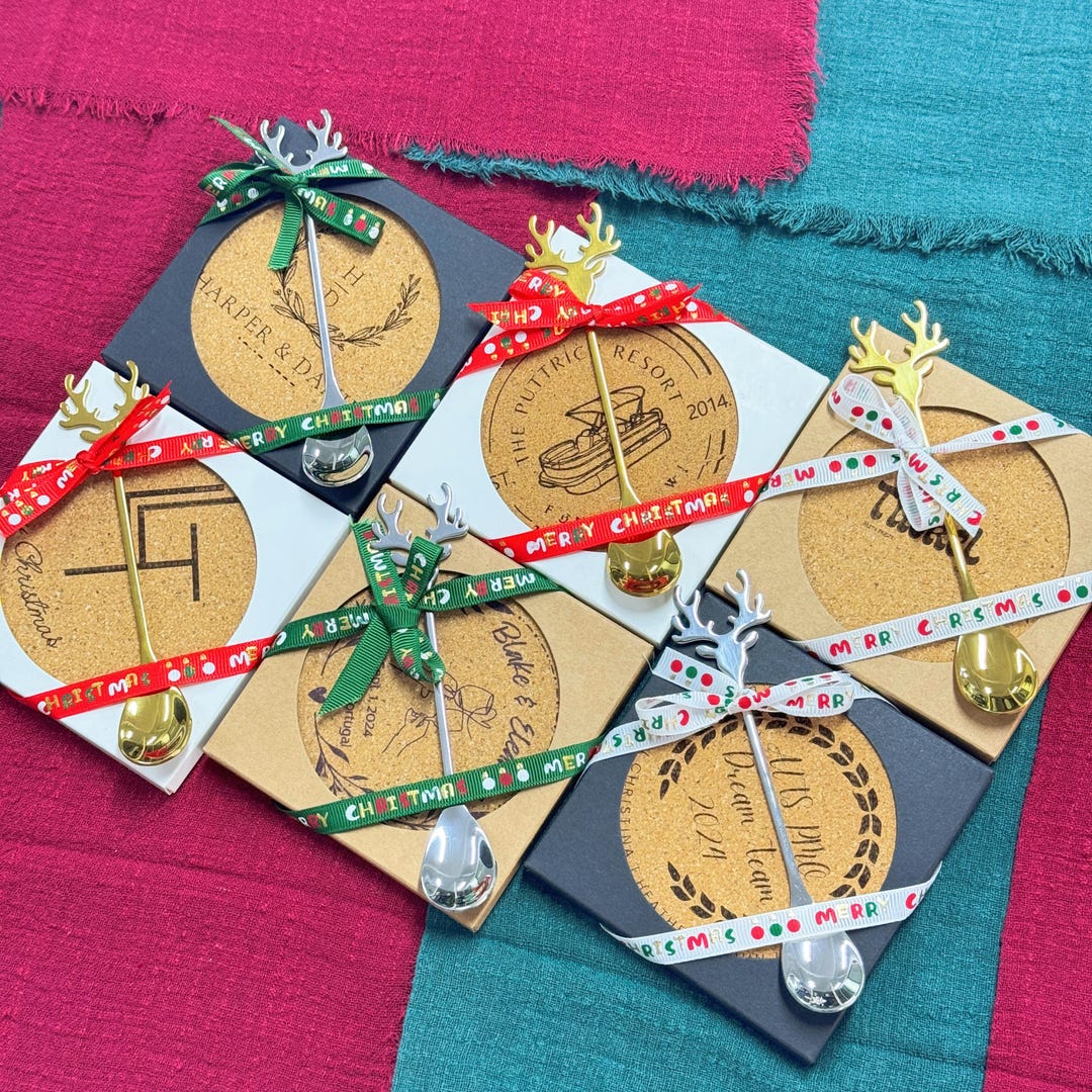 Customized Corporate Coaster Gift With Logo, Bulk Christmas Gift for ...