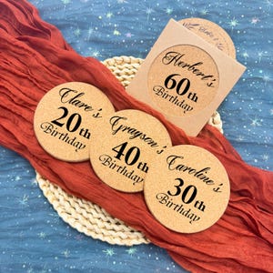 Custom Birthday Coaster Favors, Birthday Party Favors in Bulk, Birthday ...