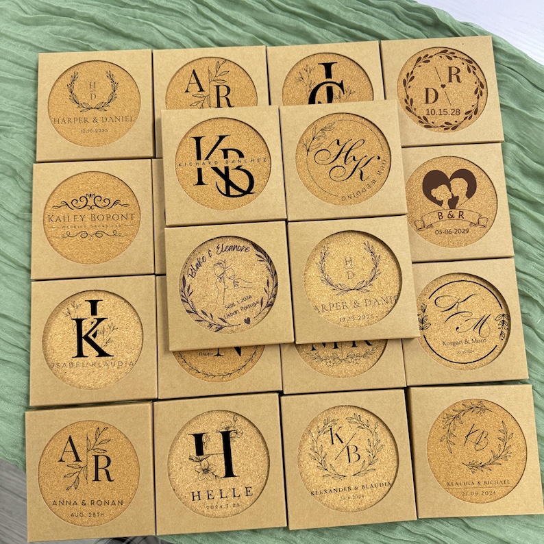 Custom Logo Coaster, Bulk Personalized Cork Coasters, Corporate Gifts ...