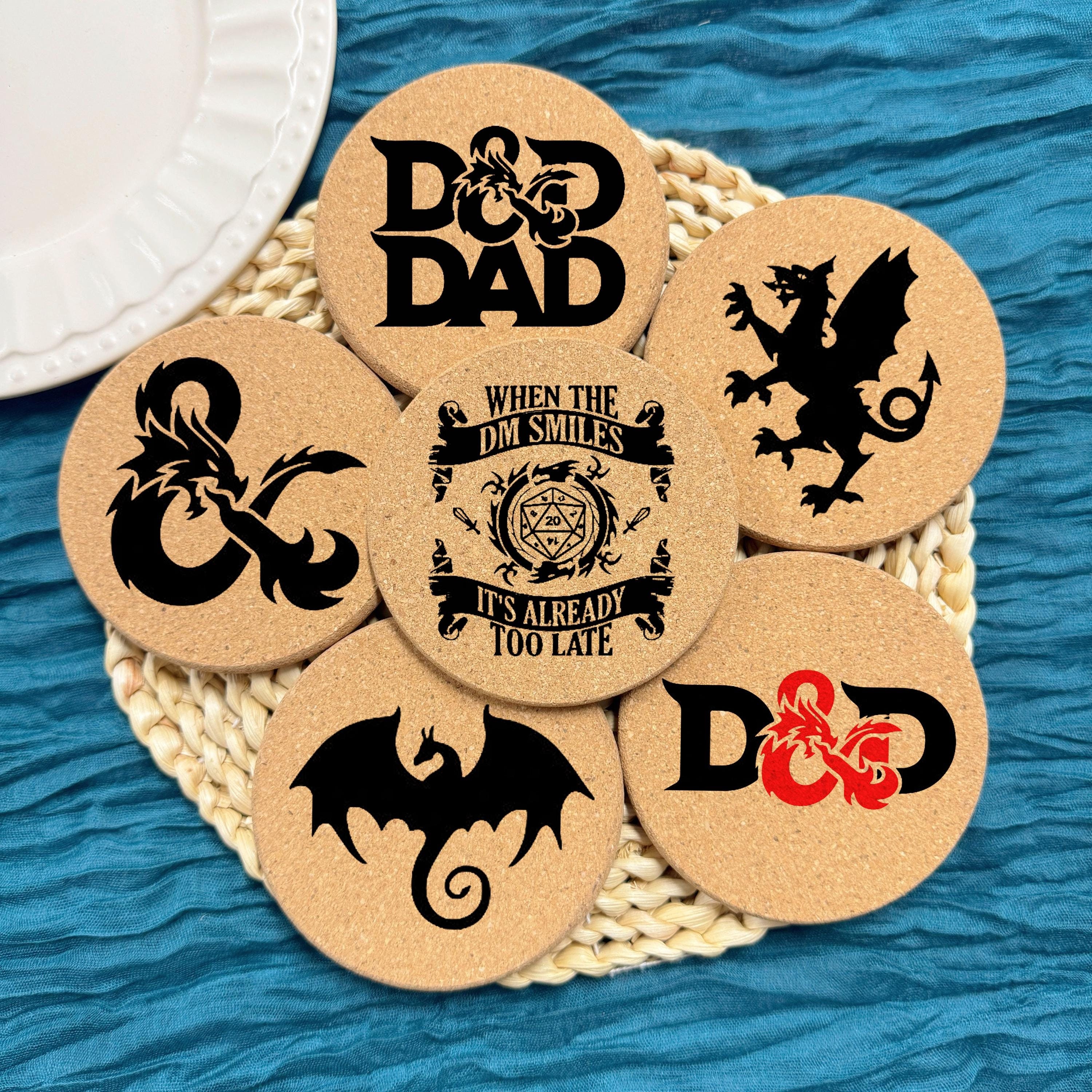 Dnd Coaster Gift, Dungeons and Dragons Gift, D&D Gift, Dnd Engraved ...