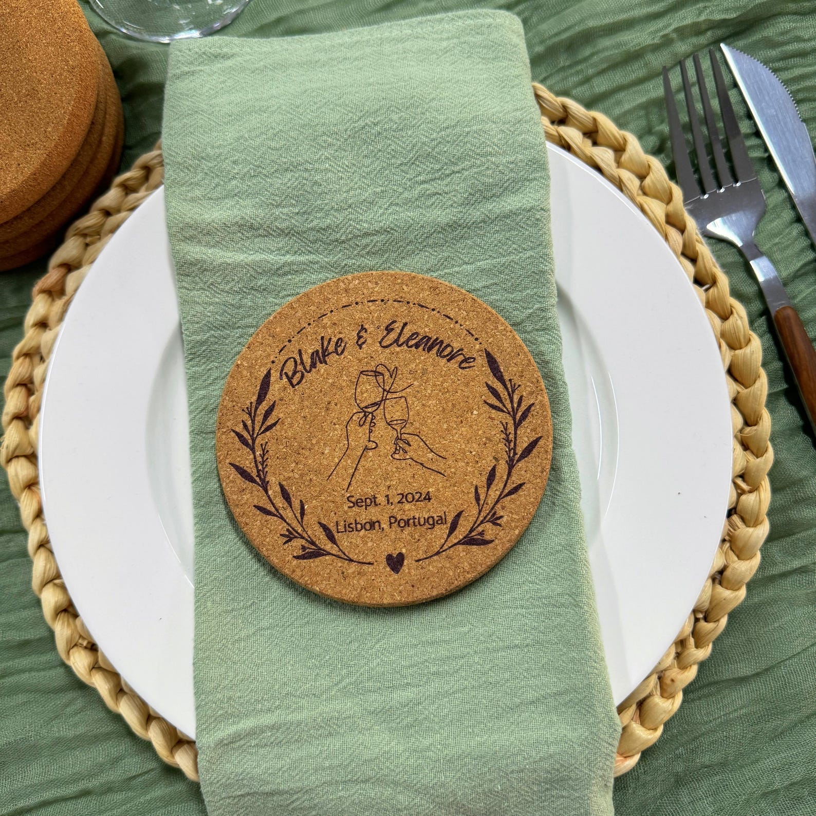 Custom Logo Coaster, Bulk Personalized Cork Coasters, Corporate Gifts ...