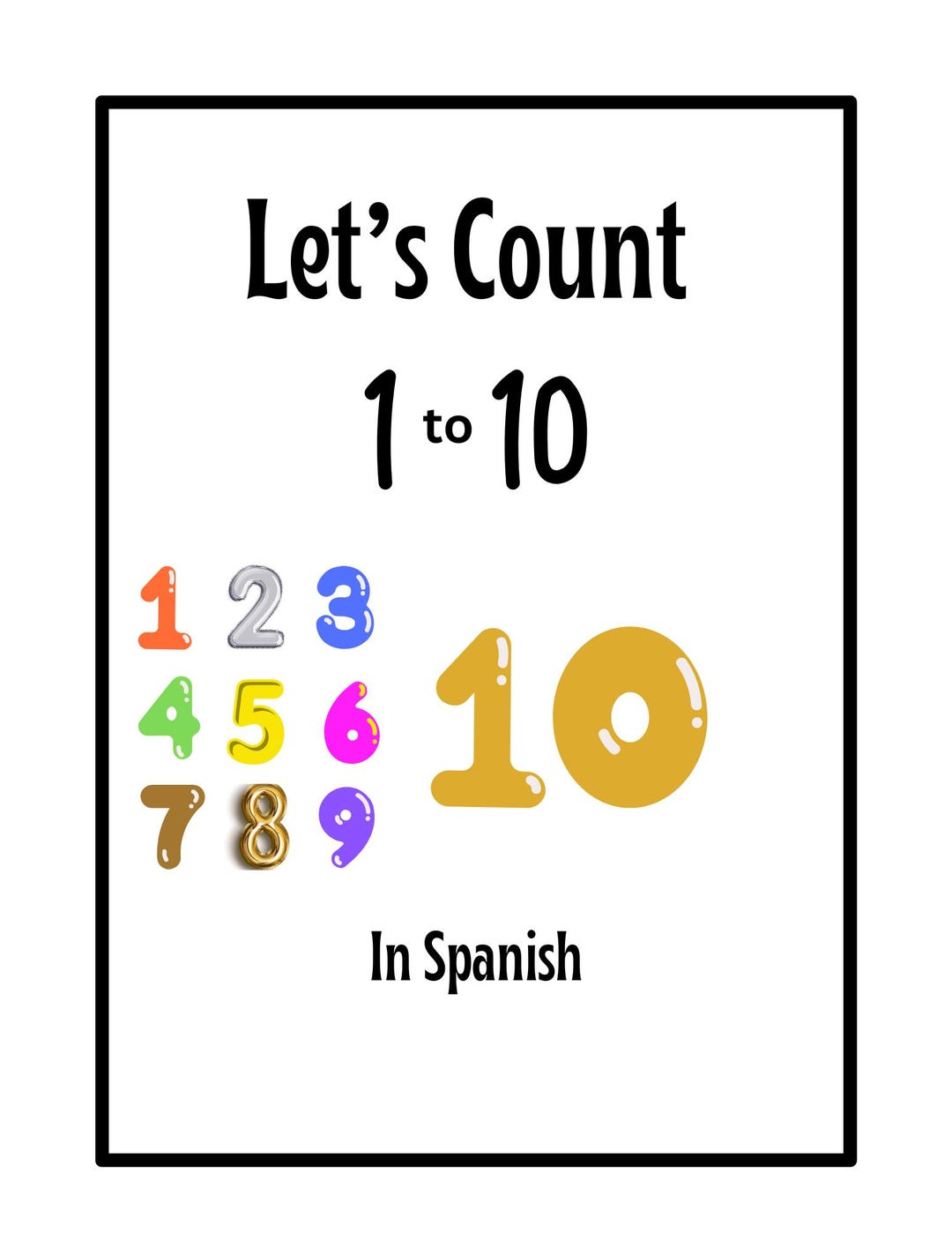 Counting in Spanish for Kids, Early Learning Flash Cards, Tracing and ...