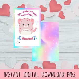 Squish Valentine Cards, Printable and Editable, Instant Download, Cute ...